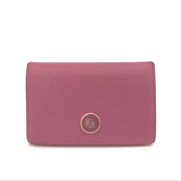 Loewe | Bags | Auth Loewe Card Holder Wallet Pink | Poshmark